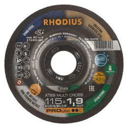 Rhodius Abrasives - rhodius XTK69 multi cross, 25 Stück, 115 x 1,9 mm, Trennscheibe