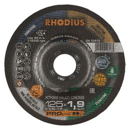 Rhodius Abrasives - rhodius XTK69 multi cross, 25 Stück, 125 x 1,9 mm, Trennscheibe