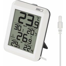 Digitales Thermometer, Außenthermometer, Innenthermometer mit 0,9 m Kabelsensor und 24 h Memory-Funktion, °c, °f, batteriebetrieben , E0422 - EMOS