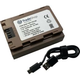 TRADESHOP Trade-shop - Li-Ion Akku 7,2V 2600mAh Ersatz Batterie kompatibel mit Sony Digitalkamera Camcorder ersetzt NP-FZ100 NP-FZ100M / mit Typ-C Anschluss