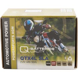Quality Batteries - Q-Batteries QTX4L sla agm Motorradbatterie 12V 3Ah 40A inkl. 7,50€ Pfand