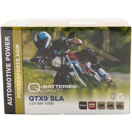 Quality Batteries - Q-Batteries QTX9 sla agm Motorradbatterie 12V 8Ah 120A inkl. 7,50€ Pfand