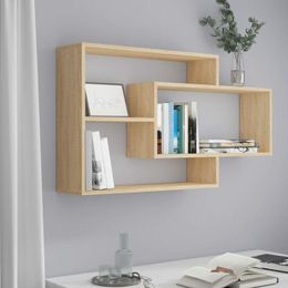 MAISONCHIC - Wandregal,Wandboard für Wohnzimmer, Schlafzimmer, Flur, Badezimmer,Hängeregale Sonoma-Eiche 104x20x58,5 cm Holzwerkstoff DTHFF6506797