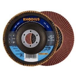 Rhodius Abrasives - rhodius lsa F1, 10 Stück, 115 mm, Korn 80, Fächerscheibe