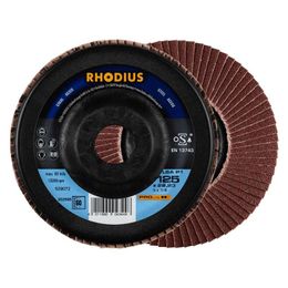 Rhodius Abrasives - rhodius lsa P1, 10 Stück, 125 mm, Korn 60, Fächerscheibe