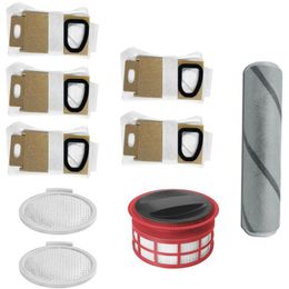 TRADESHOP 9in1 Zubehör-Set: 1x HEPA-Filter + 2x Baumwollfilter + 5x Staubsaugerbeutel + 1x Bürstenwalze kompatibel mit Xiaomi Roborock H7 Staubsauger