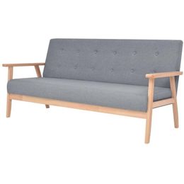 MAISONCHIC - 3-Sitzer-Sofa Loungesofa Couch Modern Stoff Hellgrau DE42489