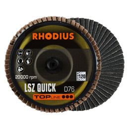 Rhodius Abrasives - rhodius lsz quick, 10 Stück, 76 mm, Korn 120, Lamellenschleifscheibe