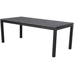 ebuy24 Essy Gartentisch, inkl. 2 Zusatzplatten l 200x300 cm schwarz/grau.