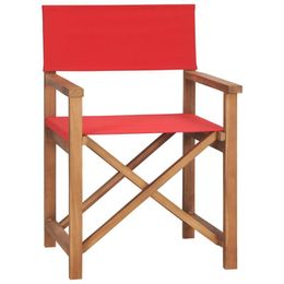 Maison Exclusive - Regiestühle 2 Stk. Klappbar Rot Massivholz Teak - Rot