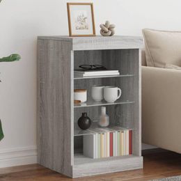 Bonnevie - Sideboard mit LED-Leuchten Grau Sonoma 41x37x67 cm vidaXL602720