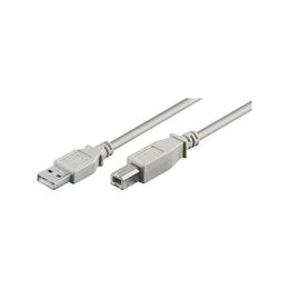 USB-Kabel usb 2.0 a-b 3m Grau (68713) - goobay