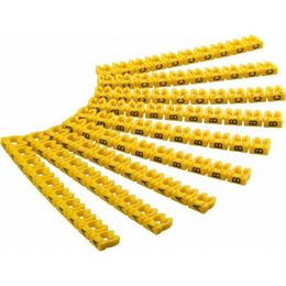 goobay Cable marker clips 'Letters a–c' for cable diameters up to 4 mm - 3 x 30 coloured coding rings for labelling network cables, for instance (72517)