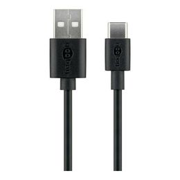 Usb-c™ charging and sync cable, 0.1 m, black - suitable for devices with a usb-c™ port, black (38675) - goobay