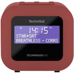TechniSat TECHNIRADIO 40, rot Taschenradio DAB+, UKW Weckfunktion, Inkl. Lautsprecherbox Rot