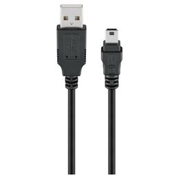 Usb 2.0 Hi-Speed cable 1 m, black, 1 m - usb 2.0 male (type a) usb 2.0 mini male (type b, 5-pin) (45740) - goobay
