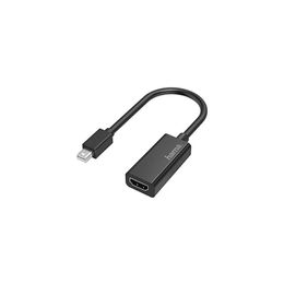 Hama - Mini Displayport auf hdmi Adapter (Mini Displayport Stecker auf hdmi Buchse Video Adapter, für Mac, Ultra hd 4k) Farbe Schwarz