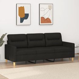 3-Sitzer-Sofa,Sofas gerade Schwarz 180 cm Stoff vidaXL