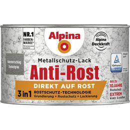 Metallschutz-Lack Hammerschlag 300 ml dunkelgrau Metallack Schutzlack - Alpina