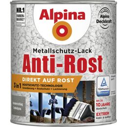 Alpina - Metallschutz-Lack Hammerschlag 750 ml dunkelgrau Metallack Schutzlack