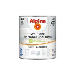 Alpina - Weißlack für Möbel und Türen 750ml weiß glänzend Lack Möbellack Türenlack