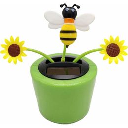 Qiedie - Wobble Figur Blume, Solar tanzende Blume, Solar Blume, Wobble Figur, Solar tanzende Blume, Solar Shaker Kopf Blume Ornamente, Solar Powered