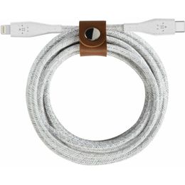 Belkin - boost ↑ charge™ USB-C™-Kabel mit Lightning-Anschluss + Riemen (hergestellt mit DuraTek™), F8J243, F8J260, 1,2 m weiß (F8J243BT04-WHT)
