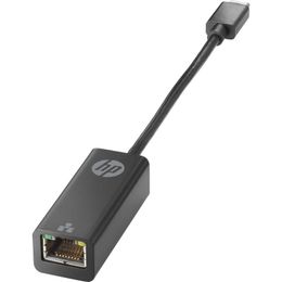 Hewlett Packard - HPusb Typ c auf RJ45 Adapter - (Ethernet, High Speed Compatible), Farbe Schwarz