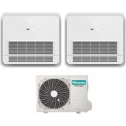 HISENSE - dual split console 12+12 klimaanlage mit 3amw62u4rjc r-32 wi-fi optionale fernbedienung enthalten 12000+12000