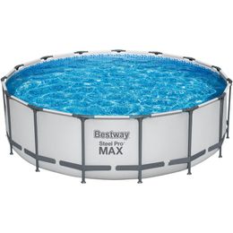 Bestway Steel Pro max™ Ersatz Frame Pool ohne Zubehör ø 457 x 122 cm, lichtgrau, rund