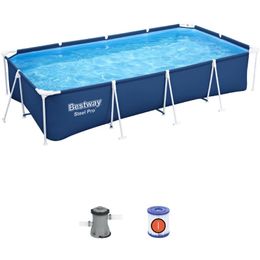 Steel Pro rounder herausnehmbarer Pool 305x76 cm mit 1.249 l/h Kartuschenfilter Farbe Blau - Bestway