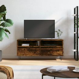 MAISONCHIC - TV-Schrank, TV-Lowboard, tv Möbel, Fernsehschrank Moderner Stil Räuchereiche 100x34,5x44,5 cm Holzwerkstoff NMKS83988