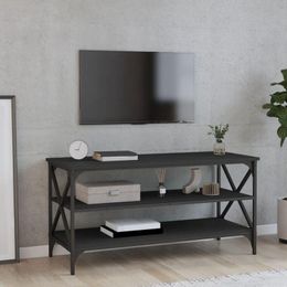 TV-Schrank, TV-Lowboard, tv Möbel, Fernsehschrank Moderner Stil Schwarz 100x40x50 cm Holzwerkstoff NMKS22549 MAISONCHIC