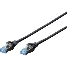 DK-1532-005/BL RJ45 Netzwerkkabel, Patchkabel cat 5e sf/utp 0.50 m Schwarz verdrillte Paare - Digitus