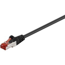 DK-1644-0025/BL RJ45 Netzwerkkabel, Patchkabel cat 6 s/ftp 0.25 m Schwarz Halogenfrei, verdr - Digitus