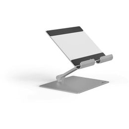 Tischständer für Tablet/Smartphone, stufenlos höhen- und winkelverstellbar, faltbar, silber, 894023 - Durable