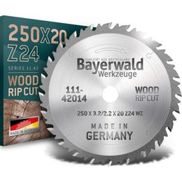 BAYERWALD WERKZEUGE - hm Kreissägeblatt - 250 x 3.2/2.2 x 20 Z24 wz