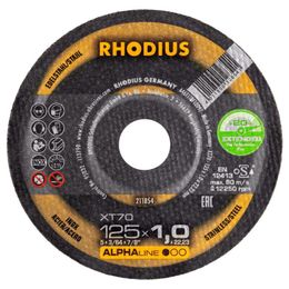 Rhodius Abrasives - rhodius XT70, 25 Stück, 125 x 1,0 mm, Trennscheibe