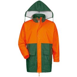 Pappel PU-Jacke NORWAY Grün/WS Orange, en 343, Gr.XXXL