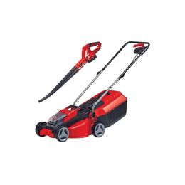 Einhell Rasenmäher-Laubbläser-Set GE-CM 3018 Li CL, 18Volt (rot/schwarz, Li-Ionen Akku 3,0Ah) (3413154)