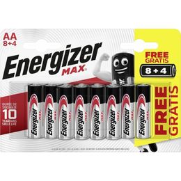 Energizer - Max Alkaline Batterie Mignon aa 1,5 v 8 + 4er Pack