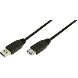 USB-Kabel usb 3.2 Gen1 (usb 3.0 / usb 3.1 Gen1) usb-a Stecker, usb-a Buchse 2.00 m Schwarz - Logilink