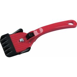 Reinigungsschaber, Multi-Küchenschaber aus Kunststoff - Ceranfeldreiniger mit 3 Funktionen (Farbe: Rot/Schwarz), Menge: 1 Stück -60146 - Fackelmann