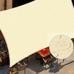 3 x 4 Terrassen-Sonnensegel, Outdoor-Garten-Terrassen-Markise mit Seil, wasserdicht und UV-Schutz – rechteckig 3 x 4 m, Beige - Minkurow