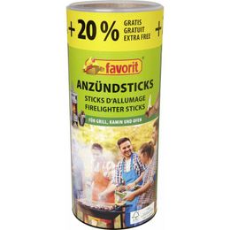 Favorit - Anzündsticks Naturholz und Wachs 120 Stück Grillanzünder & Holzkohle