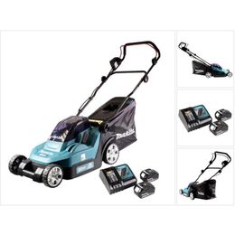 Makita DLM 382 RT2 Akku Rasenmäher 36 V ( 2x 18 V ) 38 cm 40 l + 2x Akku 5,0 Ah + Ladegerät