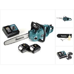 Duc 355 RG2 Akku Kettensäge 36V ( 2x18V ) Brushless 35 cm + 2x 6,0 Ah Akku + Ladegerät - Makita