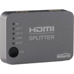 Split 312 2 Port HDMI-Splitter 3D-Wiedergabe möglich 3840 x 2160 Pixel Silber - Marmitek