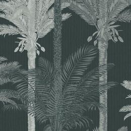 Vliestapete - Exotische Palme - Grün - 1005x52 cm - Grün