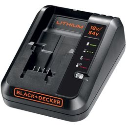 Black & Decker Black&decker - Batterieladegerät 2 Ah - Kompatibel mit allen 18-V-Batterien der Marke black+decker (BDC2A-XJ)